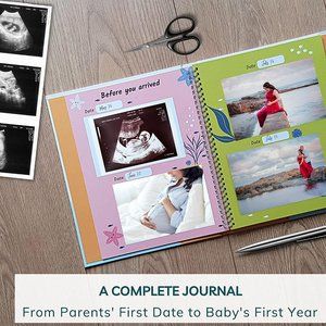 Office | Nib First Year Baby Memory Book Scrapbook Journal To Record ...